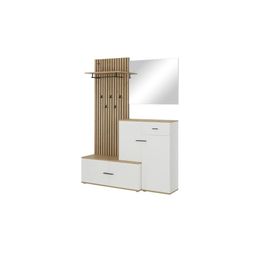 M&ouml;bel Kraft Kompaktgarderobe Rovereto wei&szlig; Ma&szlig;e (cm): B: 148 H: 199 T: 38.0 &raquo; M&ouml;bel Kraft