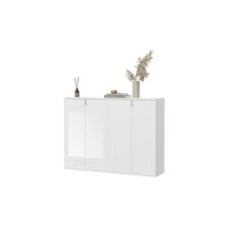 M&ouml;bel Kraft Schuhschrank-Set wei&szlig; Ma&szlig;e (cm): B: 122 H: 99 T: 34.0 &raquo; M&ouml;bel Kraft