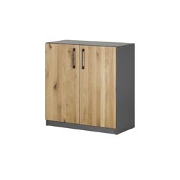 M&ouml;bel Kraft Aktenschrank mit Massivholzfront SOLIDLine grau Ma&szlig;e (cm): B: 80 H: 83 T: 40.0 &raquo; M&ouml;bel Kraft