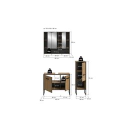 M&ouml;bel Kraft Badkombination holzfarben Ma&szlig;e (cm): B: 125 H: 192 &raquo; M&ouml;bel Kraft