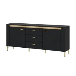 M&ouml;bel Kraft TV-Lowboard mit Softclose schwarz Ma&szlig;e (cm): B: 155,3 H: 70 T: 40.0 &raquo; M&ouml;bel Kraft