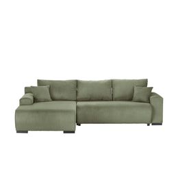 Smart Ecksofa mit Schlaffunktion Nelly gr&uuml;n Ma&szlig;e (cm): B: 270 H: 85 T: 185.0 &raquo; M&ouml;bel Kraft
