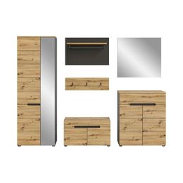 M&ouml;bel Kraft Garderobenkombination holzfarben Ma&szlig;e (cm): B: 255 H: 190 &raquo; M&ouml;bel Kraft