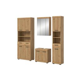 M&ouml;bel Kraft Badkombination holzfarben Ma&szlig;e (cm): B: 201 H: 191 &raquo; M&ouml;bel Kraft