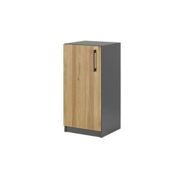 M&ouml;bel Kraft Aktenschrank mit Massivholzfront SOLIDLine grau Ma&szlig;e (cm): B: 40 H: 83 T: 40.0 &raquo; M&ouml;bel Kraft