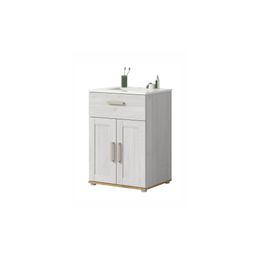 M&ouml;bel Kraft Waschtisch mit Waschbecken holzfarben Ma&szlig;e (cm): B: 61 H: 86 &raquo; M&ouml;bel Kraft