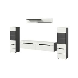 M&ouml;bel Kraft Wohnwand grau Ma&szlig;e (cm): B: 272 H: 141 &raquo; M&ouml;bel Kraft