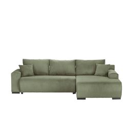 Smart Ecksofa mit Schlaffunktion Nelly gr&uuml;n Ma&szlig;e (cm): B: 270 H: 85 T: 185.0 &raquo; M&ouml;bel Kraft
