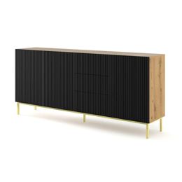 M&ouml;bel Kraft Sideboard schwarz Ma&szlig;e (cm): B: 200 H: 89 &raquo; M&ouml;bel Kraft
