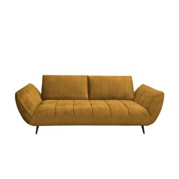bobb Sofa 2 5 -sitzig mit Sitztiefenverstellung Carly gelb Ma&szlig;e (cm): B: 240 H: 90 T: 123.0 &raquo; M&ouml;bel Kraft