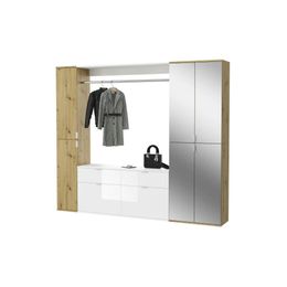 M&ouml;bel Kraft Garderobenkombination holzfarben Ma&szlig;e (cm): B: 212 H: 193 T: 34.0 &raquo; M&ouml;bel Kraft