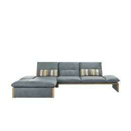 Koinor Leder-Ecksofa mit Massivholzrahmen aus Wildeiche Humfrey blau Ma&szlig;e (cm): B: 314 H: 93 T: 159.0 &raquo; M&ouml;bel Kraft