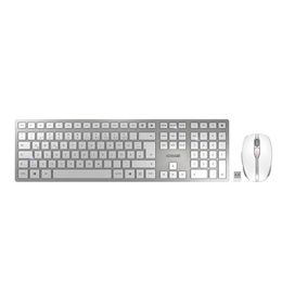 Cherry DW 9100 SLIM kabelloses Desktop-Set - QWERTZ DE - silber