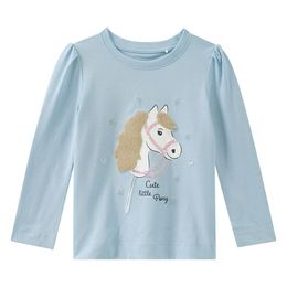 Topolino M&auml;dchen Langarmshirt mit Pferde-Applikation