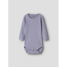 name it M&auml;dchen Langarmbody "NBFKAB LS BODY NOOS", Gr. 68heirloom lila, Jersey, Obermaterial: 57% Baumwolle, 38% Modal, 5% Elasthan, unifarben, Bodys