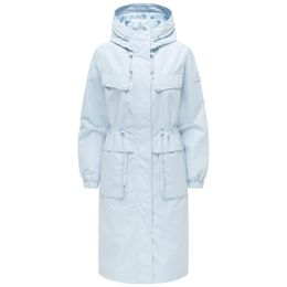 Navahoo Damen Langmantel "Kirschwind 14"blau, Gr. XS, Obermaterial: 100% Polyester. Innenfutter: 100% Polyester. &Auml;rmelfutter: 100% Polyester, M&auml;ntel,