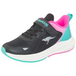 Kangaroos M&auml;dchen Sneaker "K-RDK TREADLE EV", Gr. 35raven, neon pink, Mesh, Synthetik, Schuhe