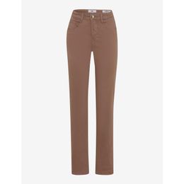Brax Damen Five-Pocket-Hose Style CAROLA WARM GREIGE, denim hellbraun, Gr. 44K