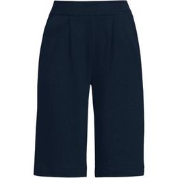 LANDS' END Bermuda-Shorts SPORT KNIT, Damen,  Blau, Baumwolle, by Lands' End