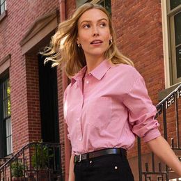 LANDS' END Langarm-Hemdbluse f&uuml;r Damen, Damen, size: regular, Wei&szlig;, Baumwolle/Polyester-Mischung, by Lands' End