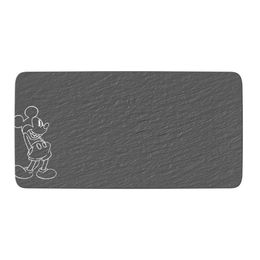 Villeroy & Boch Villeroy & Boch Servierplatte Manufacture Rock Mickey, Schwarz, Keramik, Maus, rechteckig, 18x1.5x35 cm, hitzebest&auml;ndig, sto&szlig;fest, robust, Tischkultur & Servieren, Servierplatten
