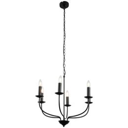 Novel H&auml;ngeleuchte, Schwarz, Metall, Vintage,Vintage, Blume,Blume, 130 cm, CE, RoHS, ISO 9001, Bsci, Lampen & Leuchten, Innenbeleuchtung, H&auml;ngelampen, Pendelleuchten