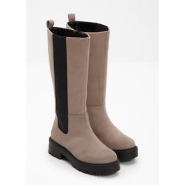 bonprix Weitschaftstiefel, braun, Gr.37, Sch&ouml;ner Weitschaftstiefel in zeitlosem Design