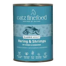 Catz Finefood Classic N&deg; 13 - Hering & Shrimps Katzen-Nassfutter getreidefrei 6x400g
