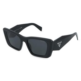 Prada PR08YS | Damen-Sonnenbrille | Fassung: Vollrand, Butterfly, Acetat, Schwarz | Glasfarbe: Grau