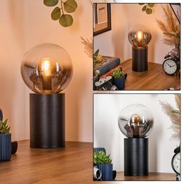 hofstein Gastor Tischleuchte Glas 15 cm Klar, Rauchfarben, 1-flammig