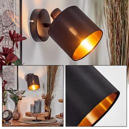 hofstein Alsen Wandleuchte Schwarz, 1-flammig