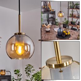 hofstein Koyoto H&auml;ngeleuchte Glas 15 cm Altmessing, 1-flammig