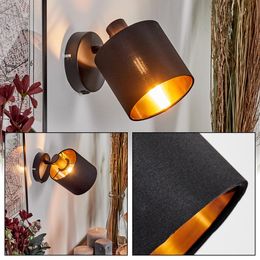 hofstein Alsen Wandleuchte Schwarz, 1-flammig