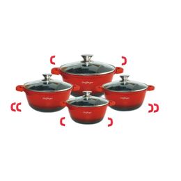 8 tlg Kochtopf Set Topf Induktion Anti Haft 20-24-28-32cm