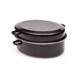 axentia Br&auml;ter emailliert mit Edelstahlrand, geeignet f&uuml;r alle Herdarten inkl. Induktion - 42 cm
