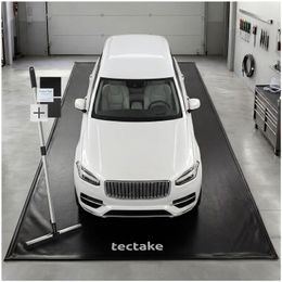 TecTake&reg; Garagenbodenmatte, 2,6 x 6,1 m, mit Klettpads und Alkoholt&uuml;chern, inklusive ausziehbarem Abzieher