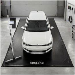 TecTake&reg; Garagenbodenmatte, 2,4 x 5 m, mit Klettpads und Alkoholt&uuml;chern, inklusive ausziehbarem Abzieher