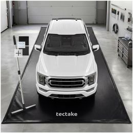 TecTake&reg; Garagenbodenmatte, 2,6 x 6,7 m, mit Klettpads und Alkoholt&uuml;chern, inklusive ausziehbarem Abzieher
