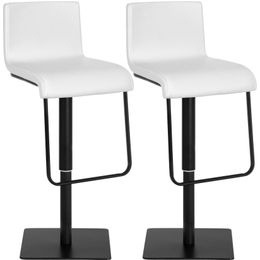 CLP 2er Set Barhocker mit Lehne Limon, Barst&uuml;hle mit Kunstlederbez&uuml;gen h&ouml;henverstellbar drehbar, Tresenst&uuml;hle bis 240 kg belastbar