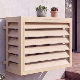 Verkleidung f&uuml;r Klimaanlage/W&auml;rmetauscher MCW-O43, Abdeckung Schutzgitter, Metall 73x97x38cm ~ Eiche-Optik