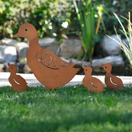 Gartenstecker "Entenfamilie", 4er Set