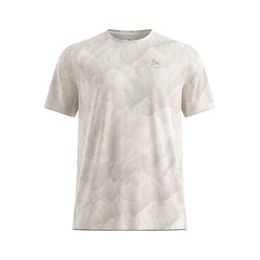 Odlo Zeroweight Chill-Tec Print T-Shirt Crew Neck s/s Bekleidung Herren wei&szlig;
