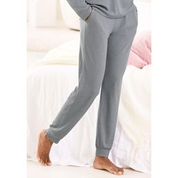VIVANCE DREAMS BY LASCANA Pyjamahose grau Gr. 36/38 f&uuml;r Damen. Bequem