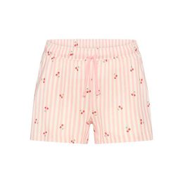 VIVANCE DREAMS BY LASCANA Pyjamashorts pink Gr. 32/34 f&uuml;r Damen. Mit Allover-Druck. Gerade. Nachhaltig.
