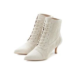 Lascana Schn&uuml;rstiefelette 'Sommerstiefelette' beige Gr. 37 f&uuml;r Damen. Mit Spitze