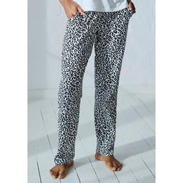 VIVANCE DREAMS BY LASCANA Pyjamahose mehrfarbig Gr. 36/38 f&uuml;r Damen. Mit Allover-Druck, Bindeband. Nachhaltig.