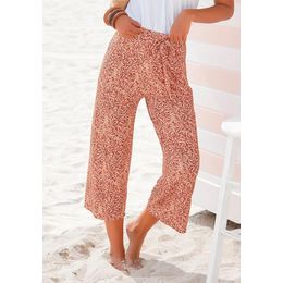 BEACHTIME BY LASCANA Culotte rot Gr. 38 f&uuml;r Damen. Mit Allover-Druck. Figurumspielend. Nachhaltig.