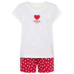 VIVANCE DREAMS BY LASCANA Shorty mehrfarbig Gr. 32/34 f&uuml;r Damen. Rundhals und Allover-Druck, Print. Bequem. Nachhaltig.