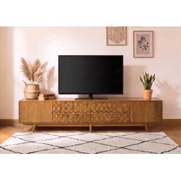 TV-Board Akazie 220x40x49 natur lackiert MOSAYK #120