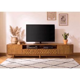 TV-Board Akazie 235x40x49 natur lackiert MOSAYK #119